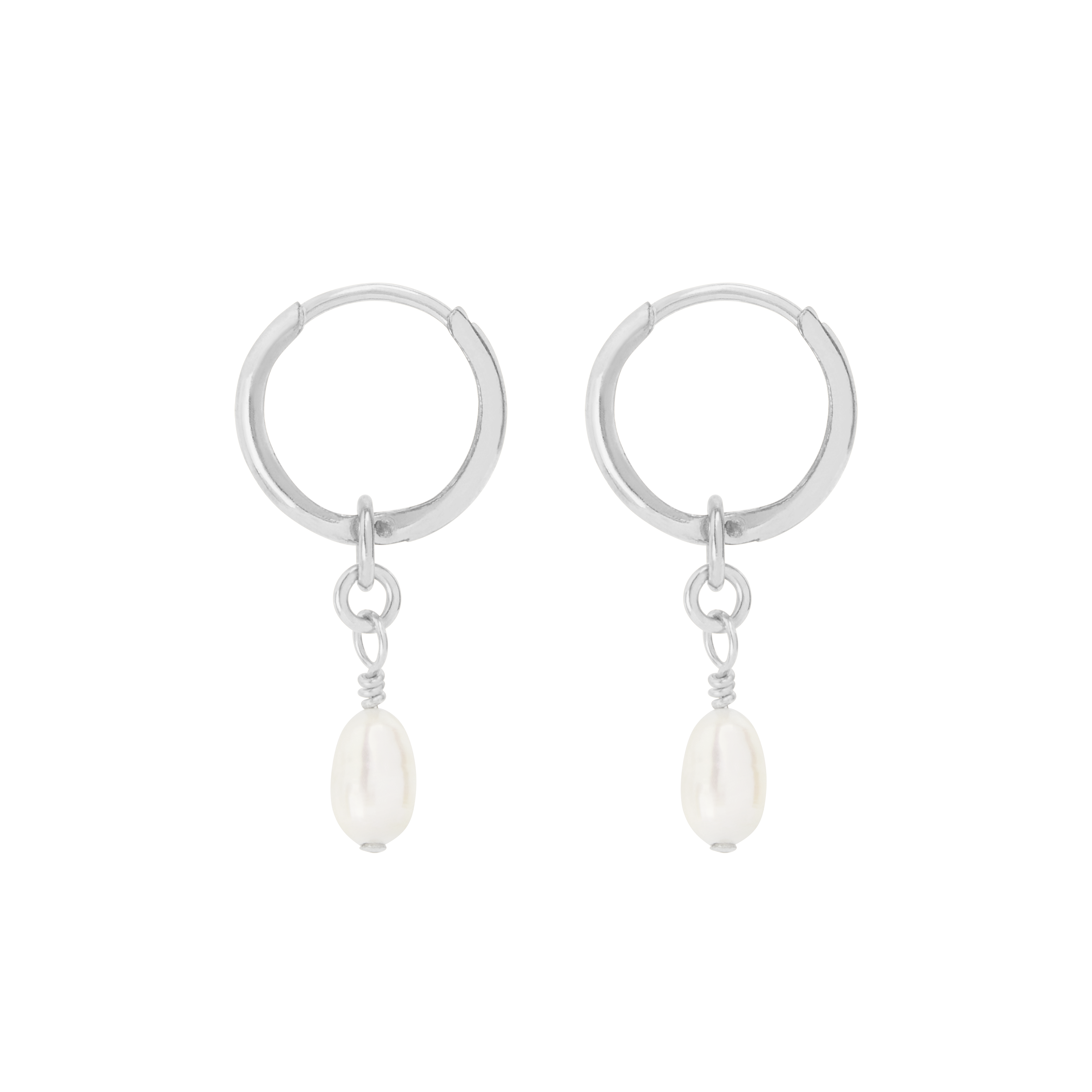 Lulita Pearl Mini Hoops Sterling Silver | Mini Hoops at AMJ – Alana ...
